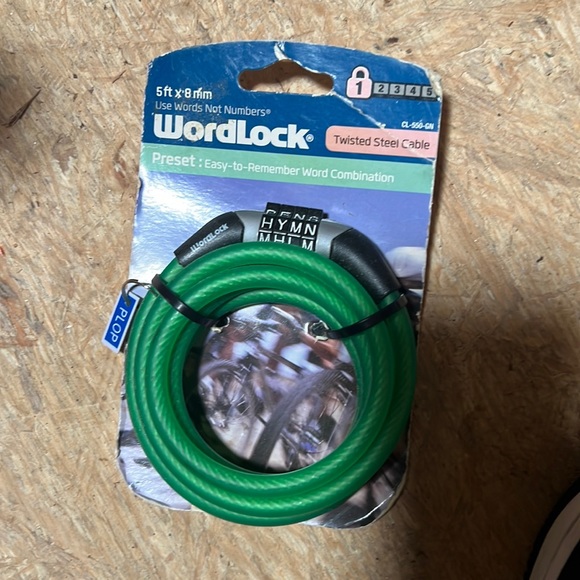 Other | Word Lock Twisted Steel Cable | Poshmark